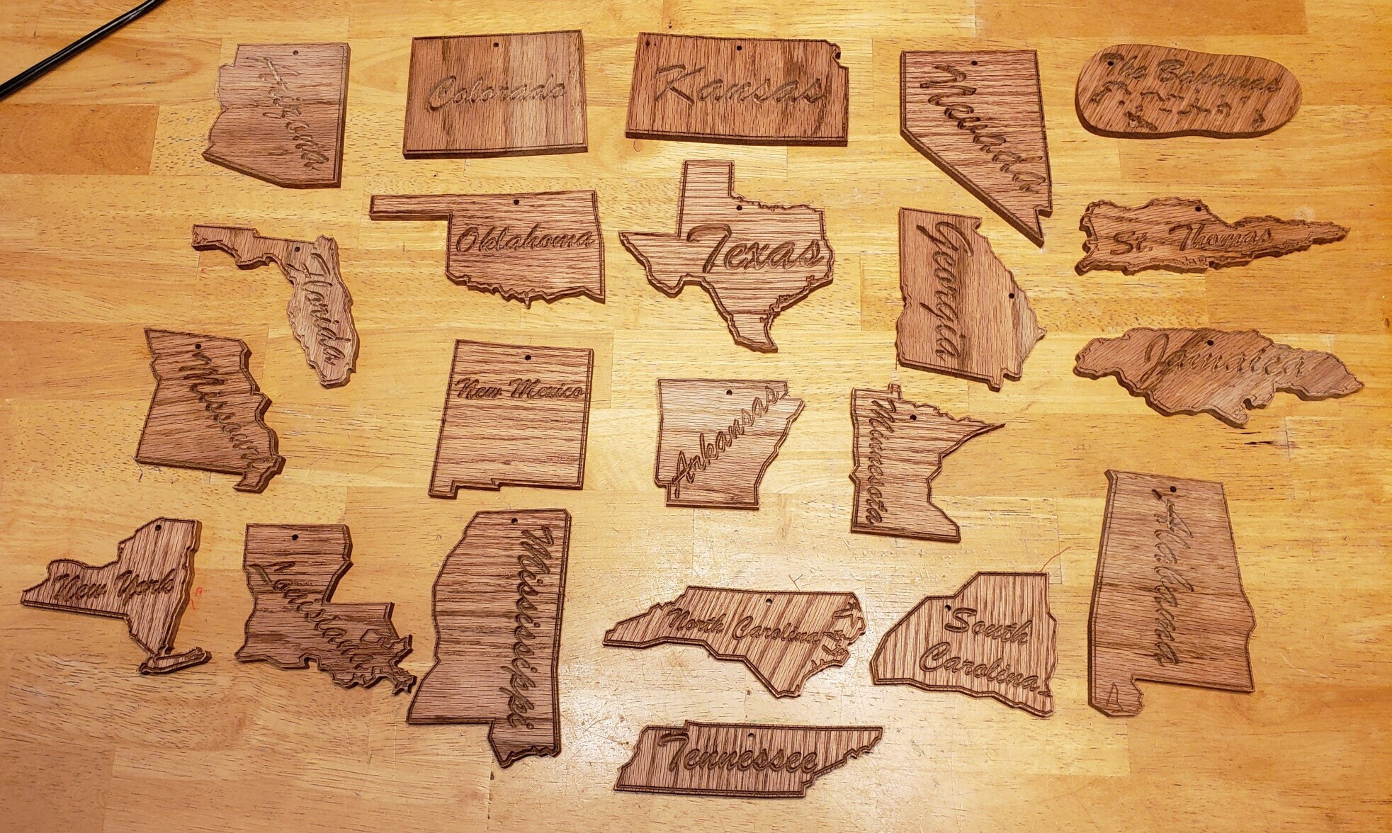 State Ornament Cutouts cut-outs US Outline Christmas | Etsy