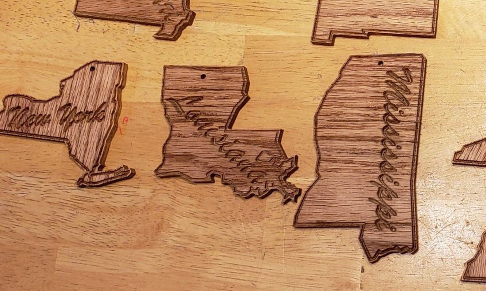 State Ornament Cutouts Cut-outs US Outline Christmas - Etsy