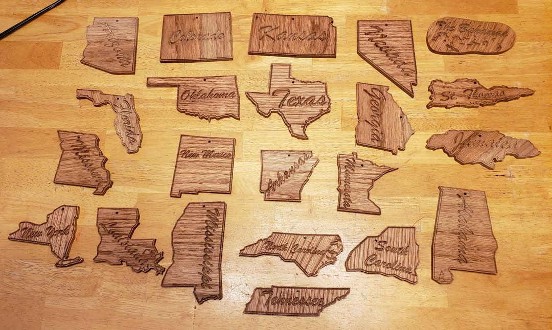 State Ornament Cutouts, Cut-outs, US Outline, Christmas Ornaments - Etsy