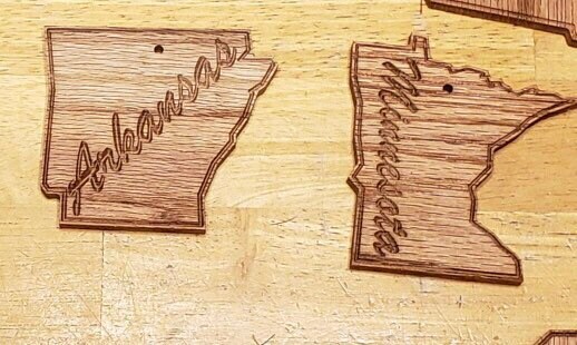 State Ornament Cutouts Cut-outs US Outline Christmas - Etsy