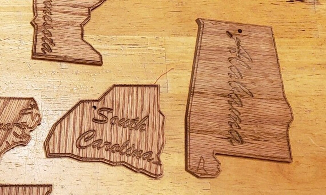 State Ornament Cutouts cut-outs US Outline Christmas | Etsy