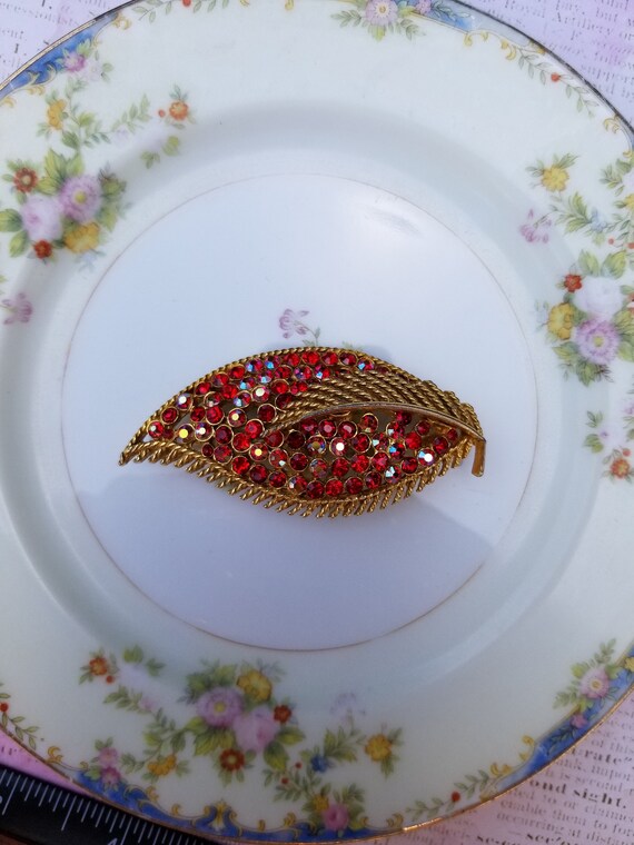 Rare Vintage Coro Leaf Pin. Brooch. Signed Coro. 1950… - Gem