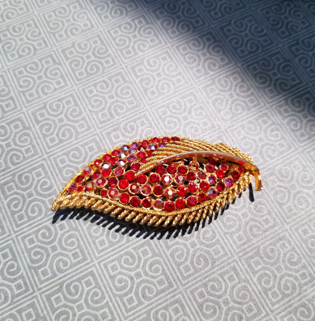 Rare Vintage Coro Leaf Pin. Brooch. Signed Coro. 1950s. Mid Century ...