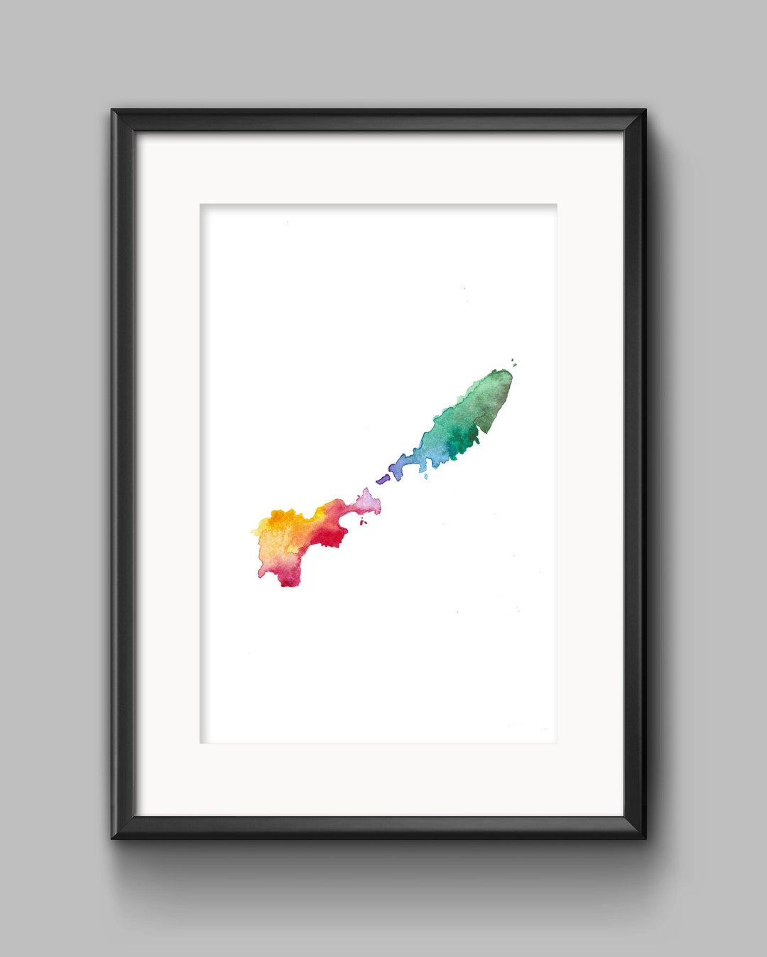 Coll & Tiree Watercolour Map Print - Etsy