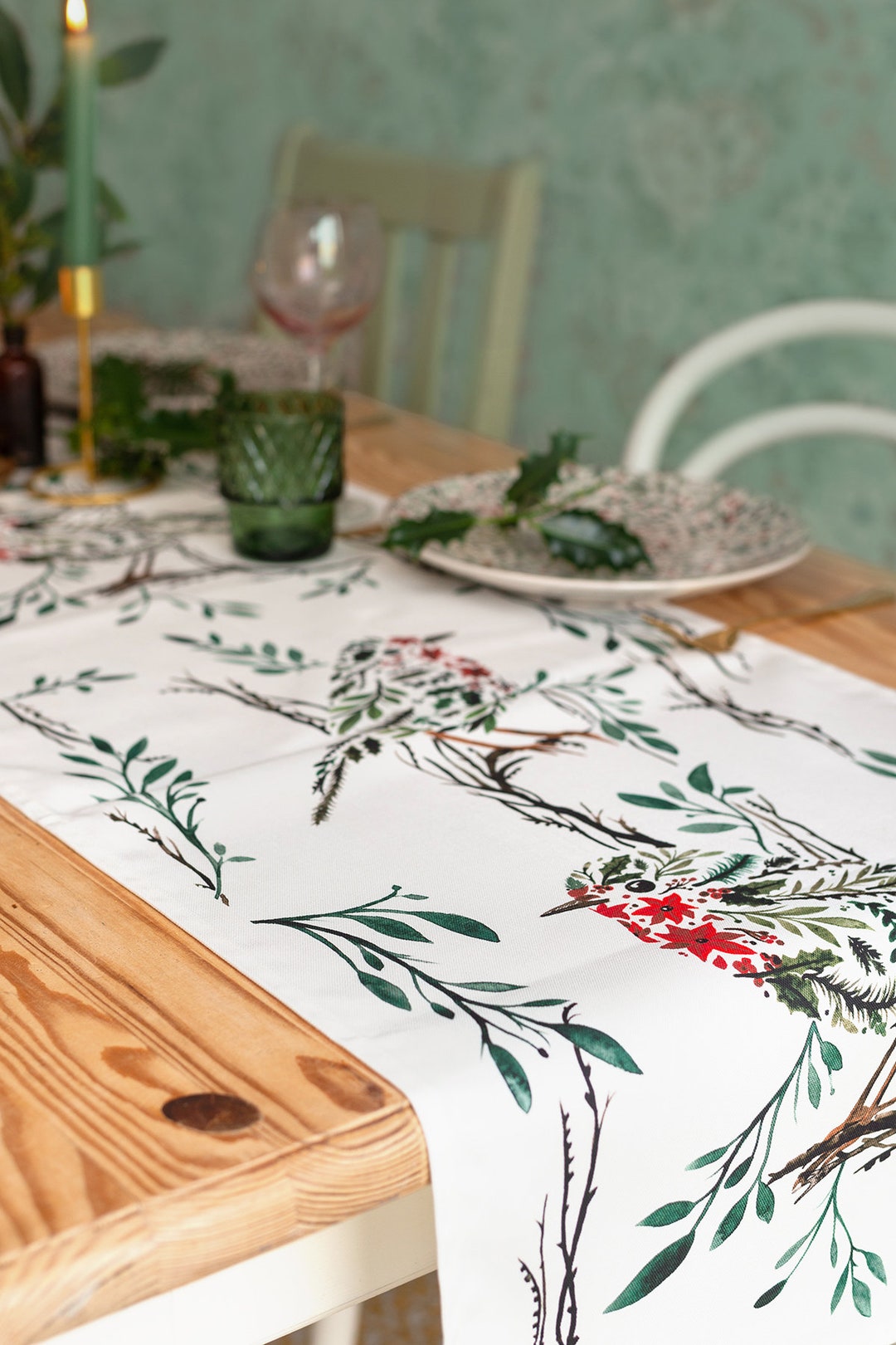 Christmas Robin Table Runner - Etsy