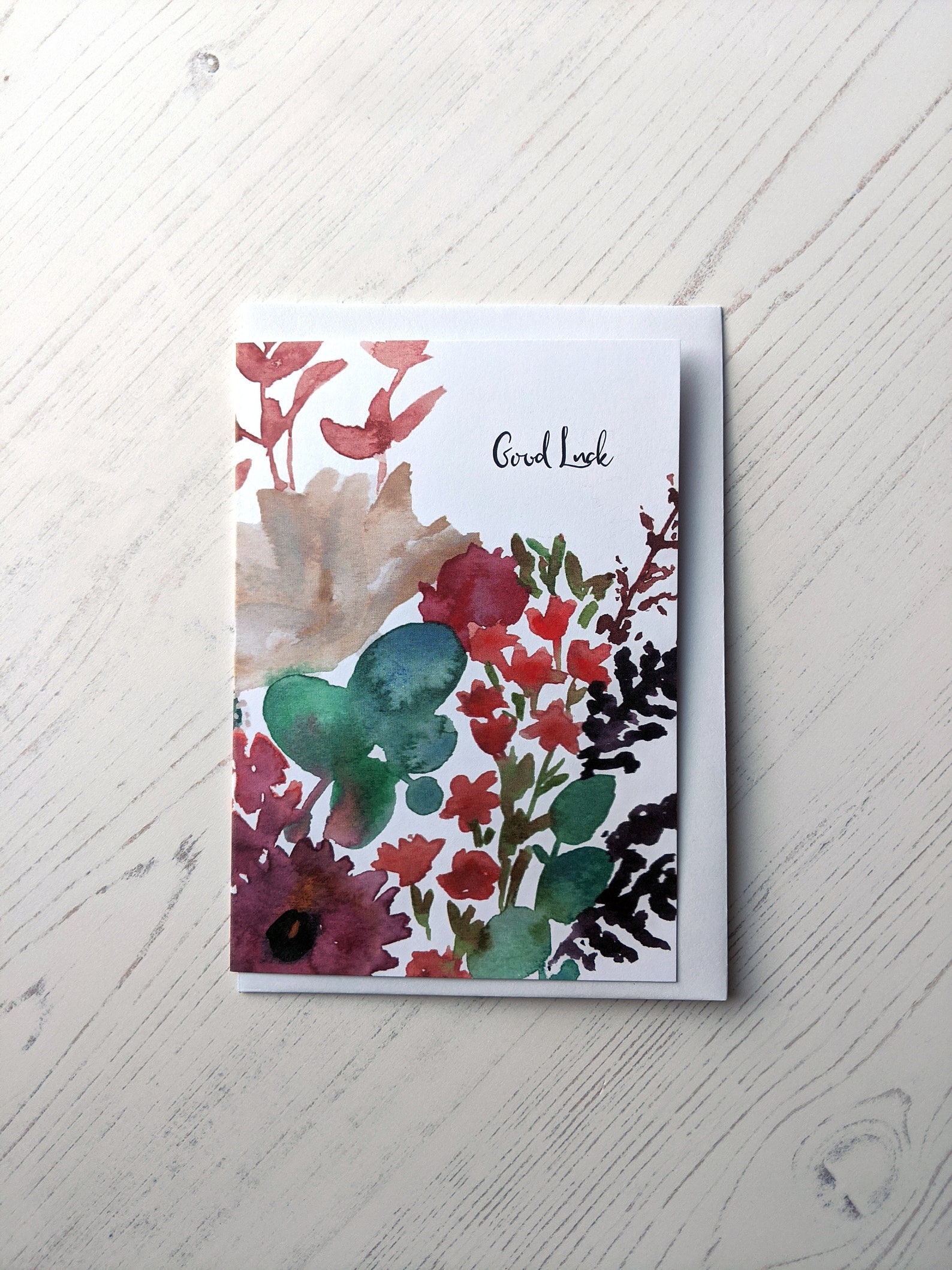 Good Luck Floral Greetings Card | Etsy