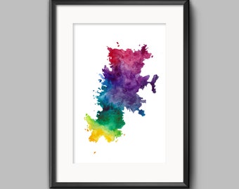 Fair Isle, Scotland Topographic Map Print - Many Colours - Fast ...