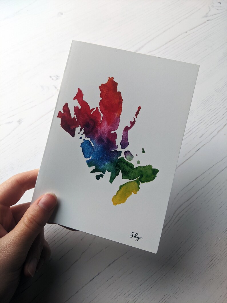 Isle of Skye Scotland Watercolour Map A6 Notebook Scottish - Etsy