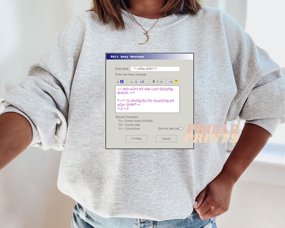 Customized Away Message AIM 90s Buddy AIM Buddy AOL - Etsy