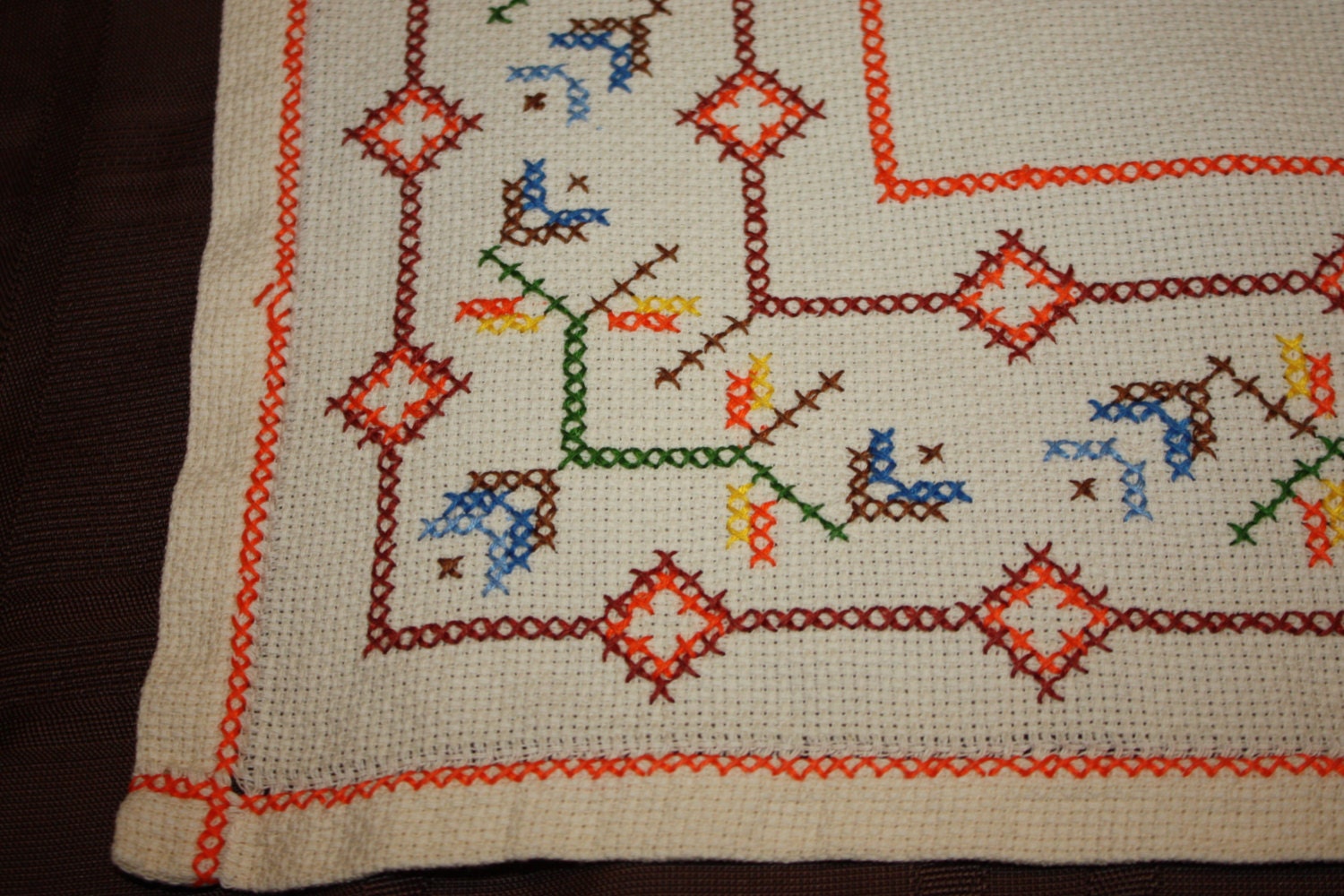 Cross Stitched Runner - Etsy