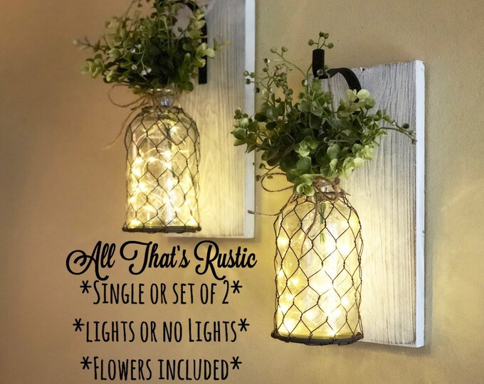 Chicken Wire Hanging Sconces, Chicken Wire Decor, Hanging Sconces ...