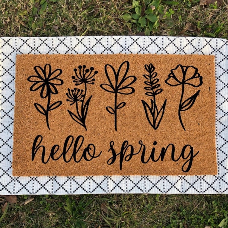 Spring Doormat - Etsy