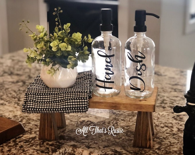 Wooden Riser, Soap Stand, Kitchen Tray, Kitchen Decor, Farmhouse Decor ...