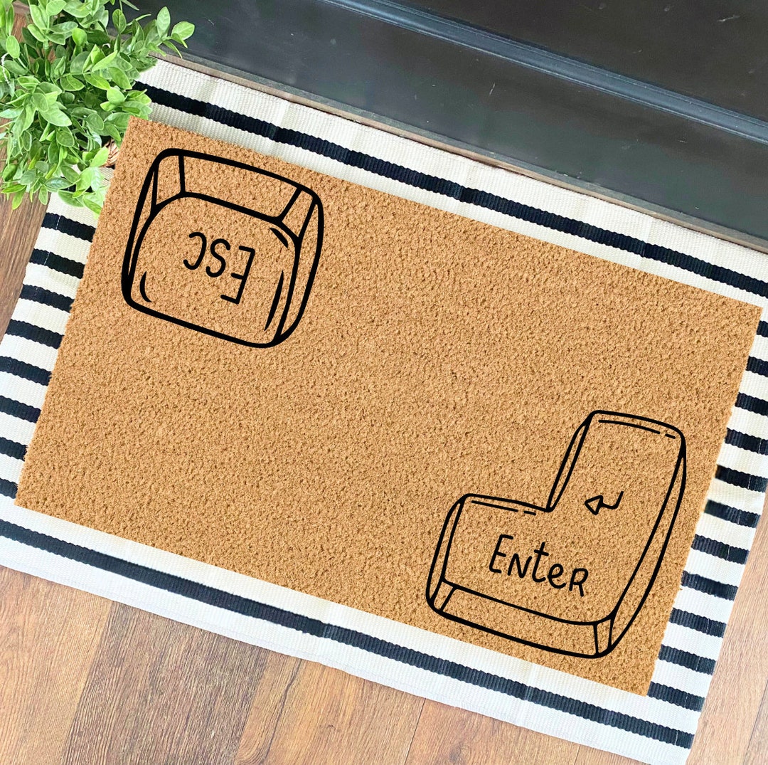 Enter and Esc Keyboard Keys Mat | Gamer Doormat | Indoor/ Outdoor Mats ...