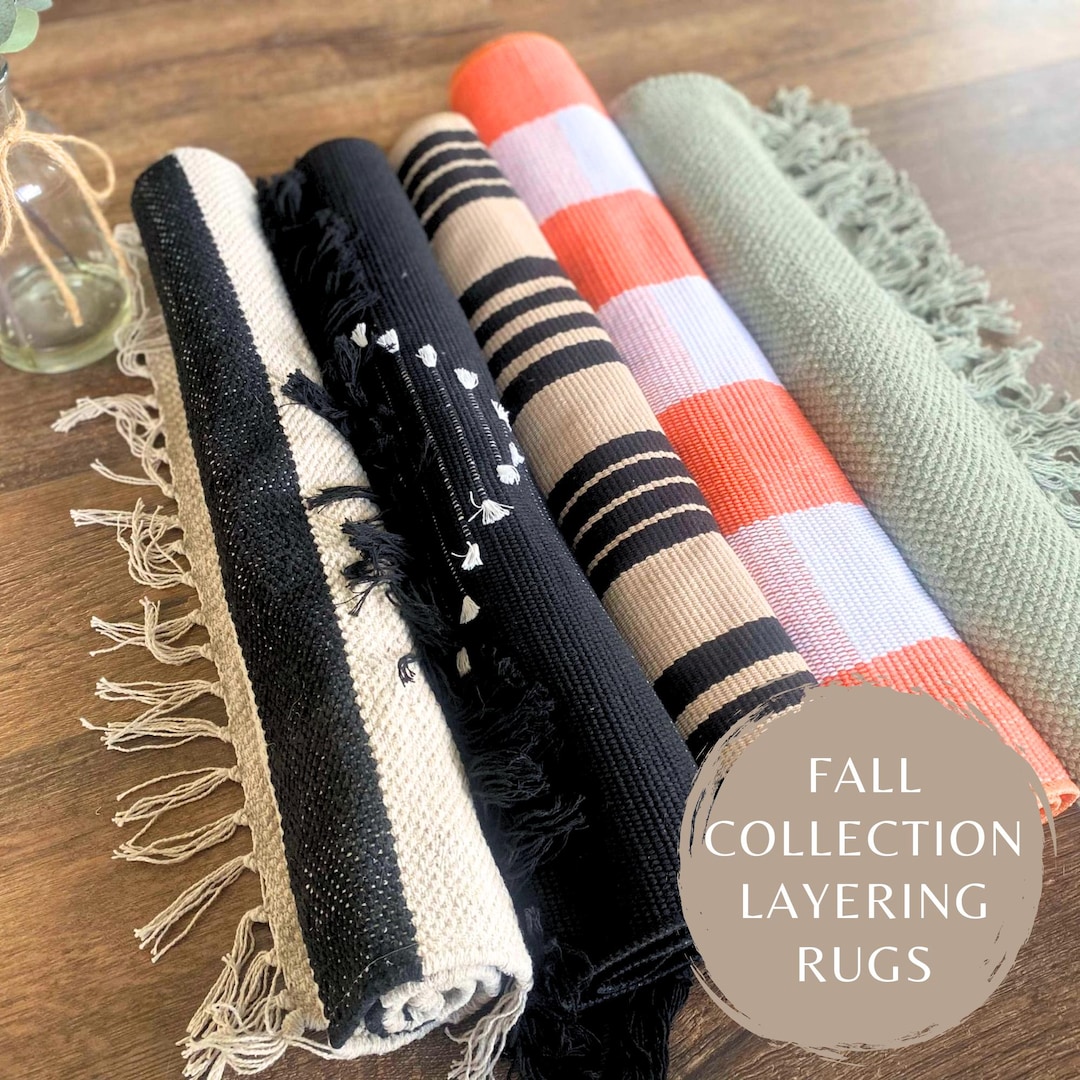Fall and Halloween Indoor Outdoor Layering Rugs | Doormat Layering Rug ...