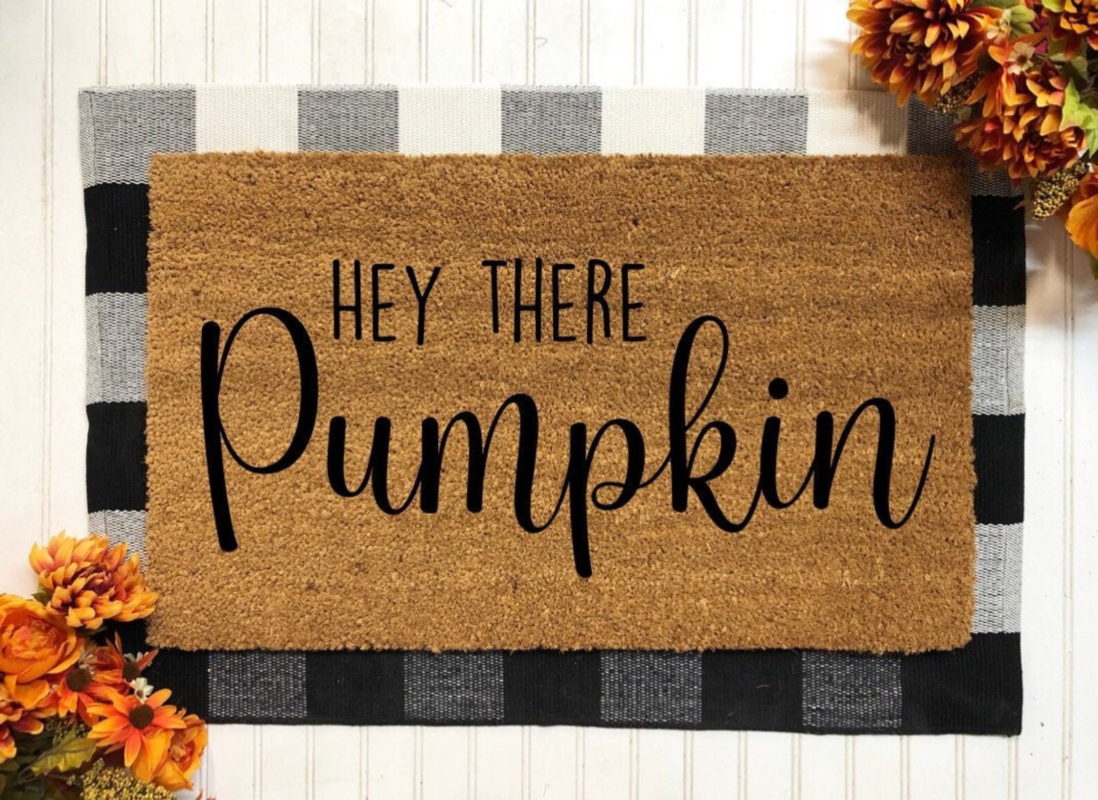 Hey There Pumpkin Door Mat Fall Decor Fall Door Mat Door - Etsy