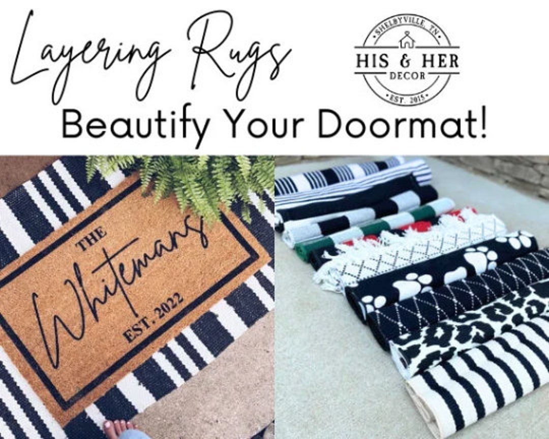 Indoor Outdoor Layering Rugs | Doormat Layering Rug | Woven Rug ...