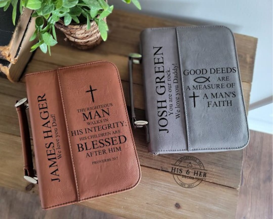 Personalized Father's Day Gift | Custom Bible Cover | Grandfather Gift ...