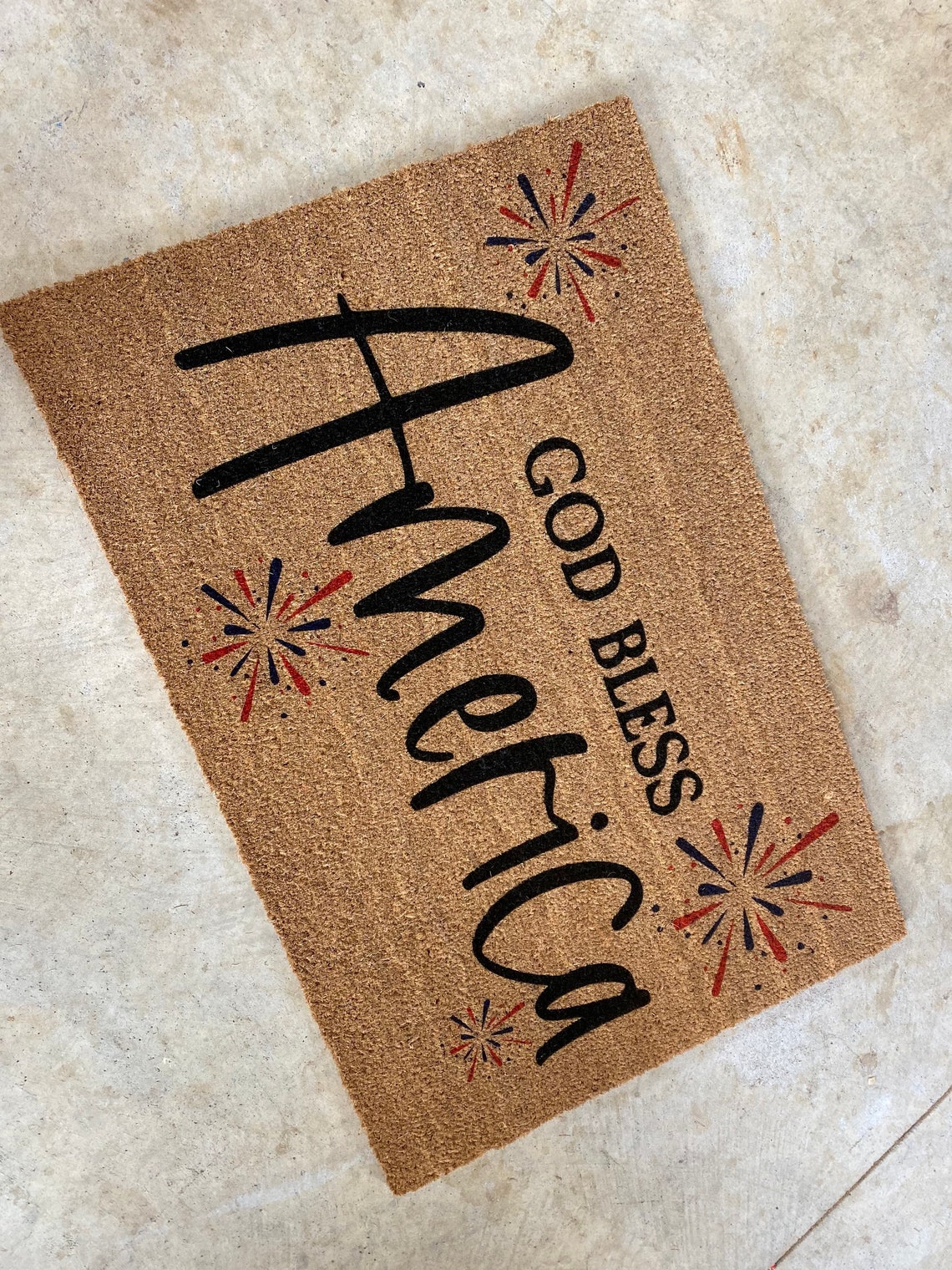 God Bless America Doormat 4th of July Patriotic Doormat - Etsy