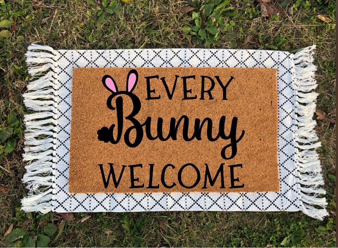 Every Bunny Welcome Doormat | Easter Decor | Easter Door Mat | Easter ...