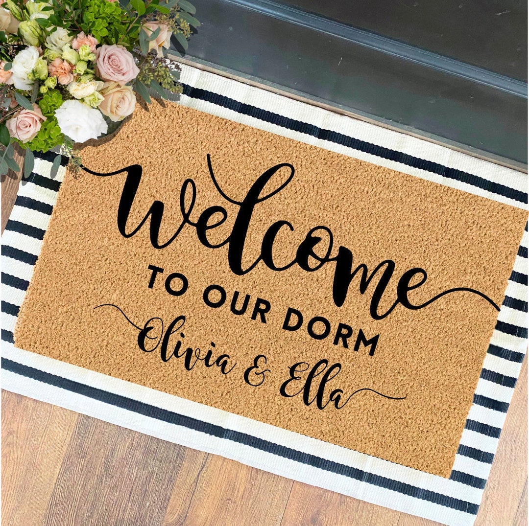 Dorm Doormat | Personalized Doormat | College Girls Dorm Decor | Custom ...