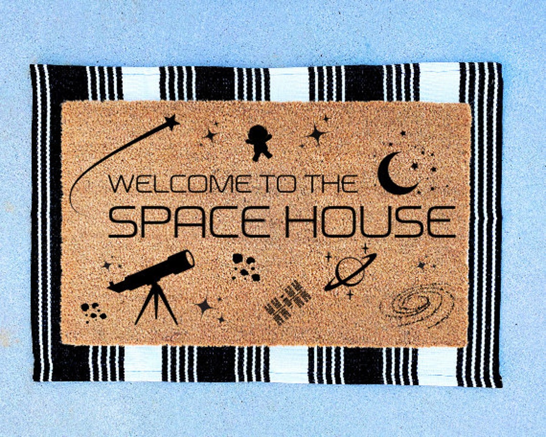 Welcome to the Space House | Space Family | Welcome Mat | NASA | Gift ...
