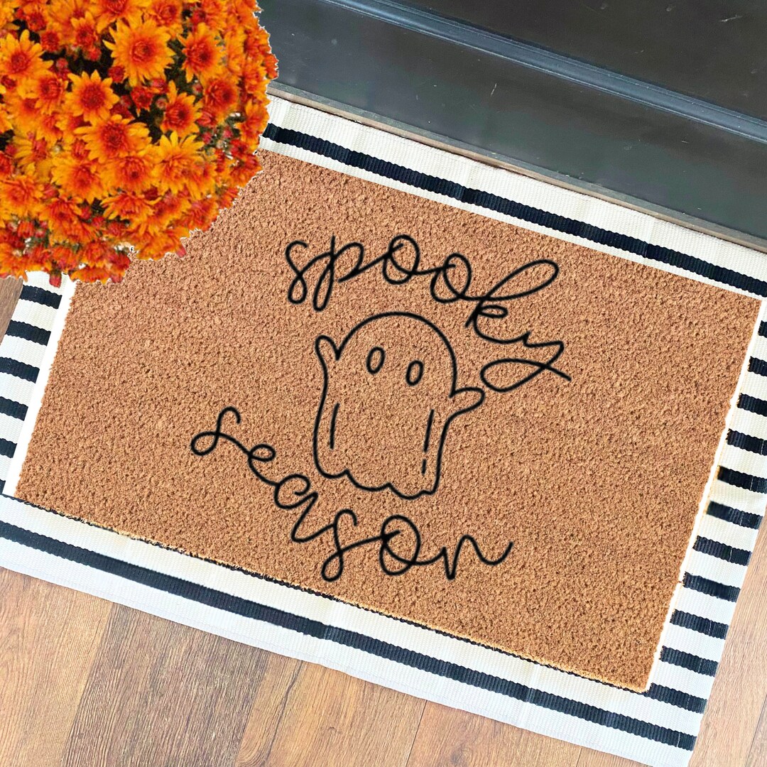 Spooky Season Ghost Doormat | Halloween Doormat | Fall Decor | Fall ...