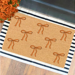 Bow Print Doormat | Bows | Pink Bows | Gift for Her | Welcome Mat ...