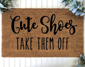 Shoes off Doormat | Etsy