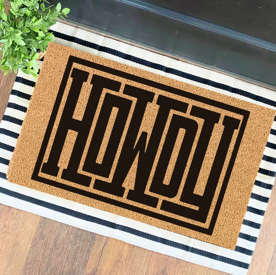 Western Howdy | Doormat | Bold Western Doormat | Housewarming Gift ...