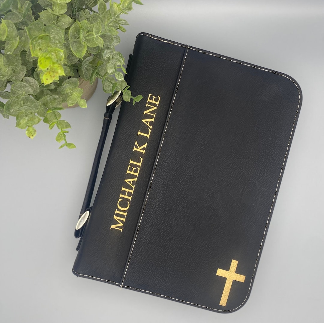 Engraved Custom Bible Cover, Christian Gifts, Leather Bible Covers ...