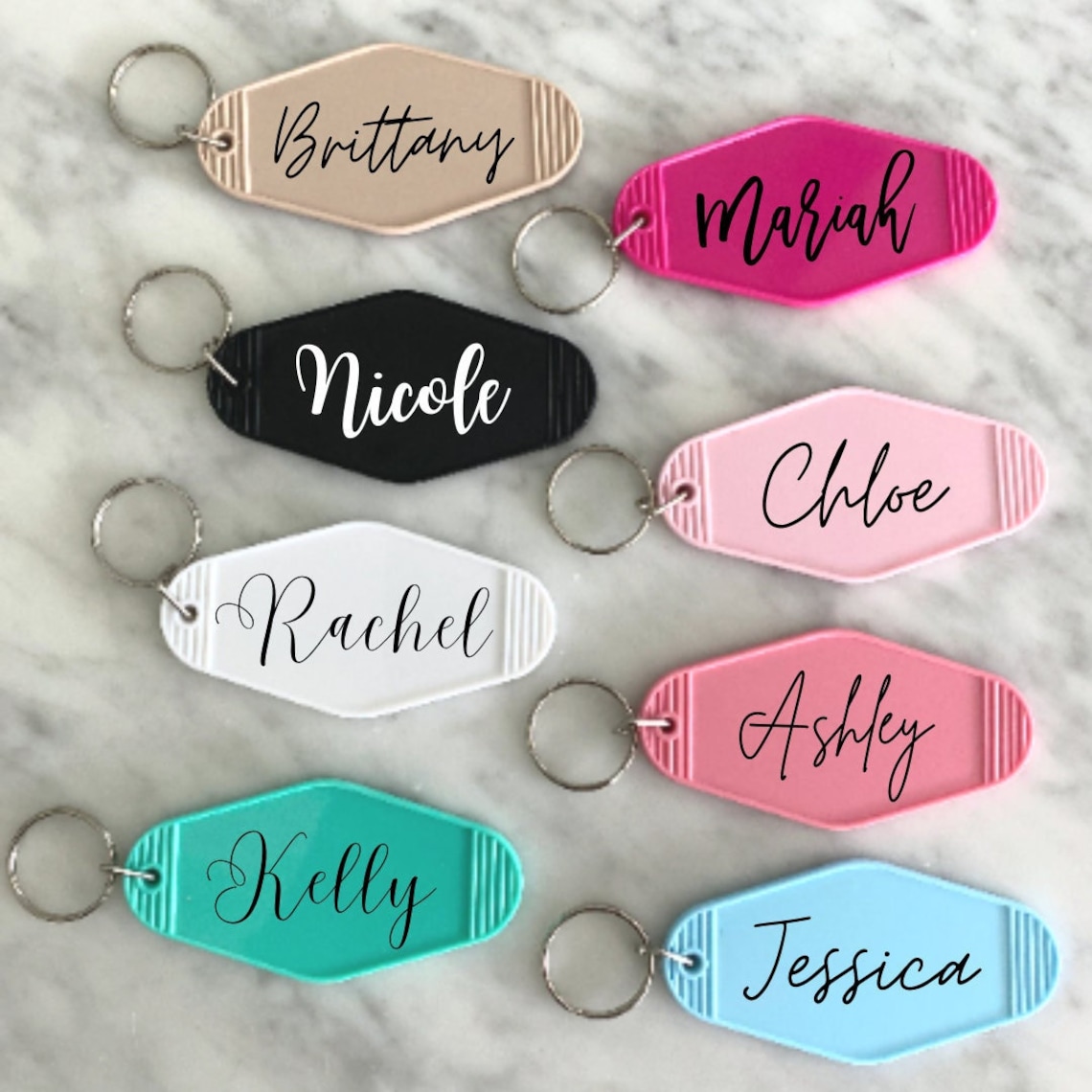 Custom Vintage Hotel Keychain Name Keychain Personalized - Etsy