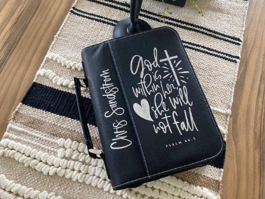 Personalized Leather Bible Cover | Baptism Gift | Custom Bible Cover ...