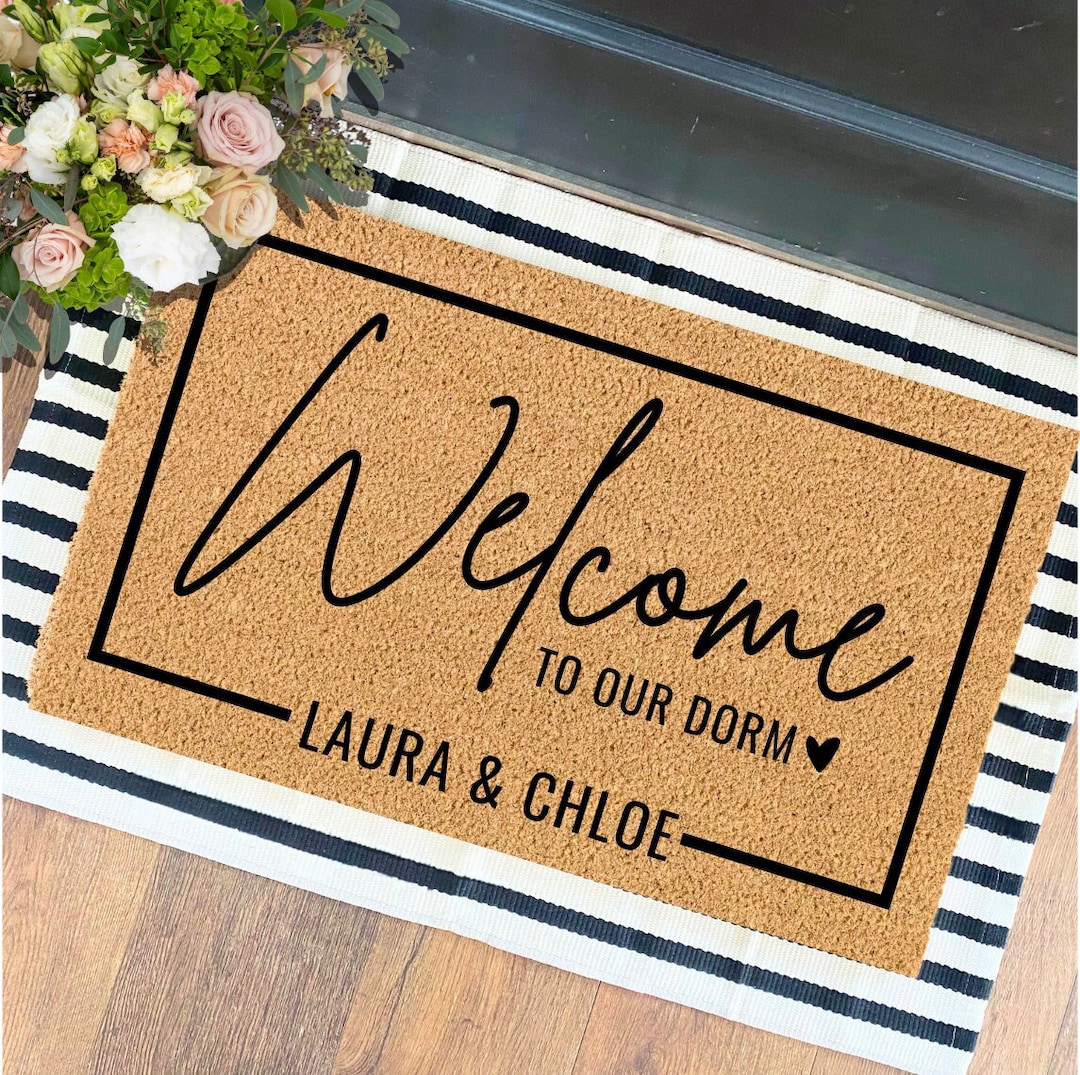 Dorm Doormat | Personalized Doormat | College Girls Dorm Decor | Custom ...