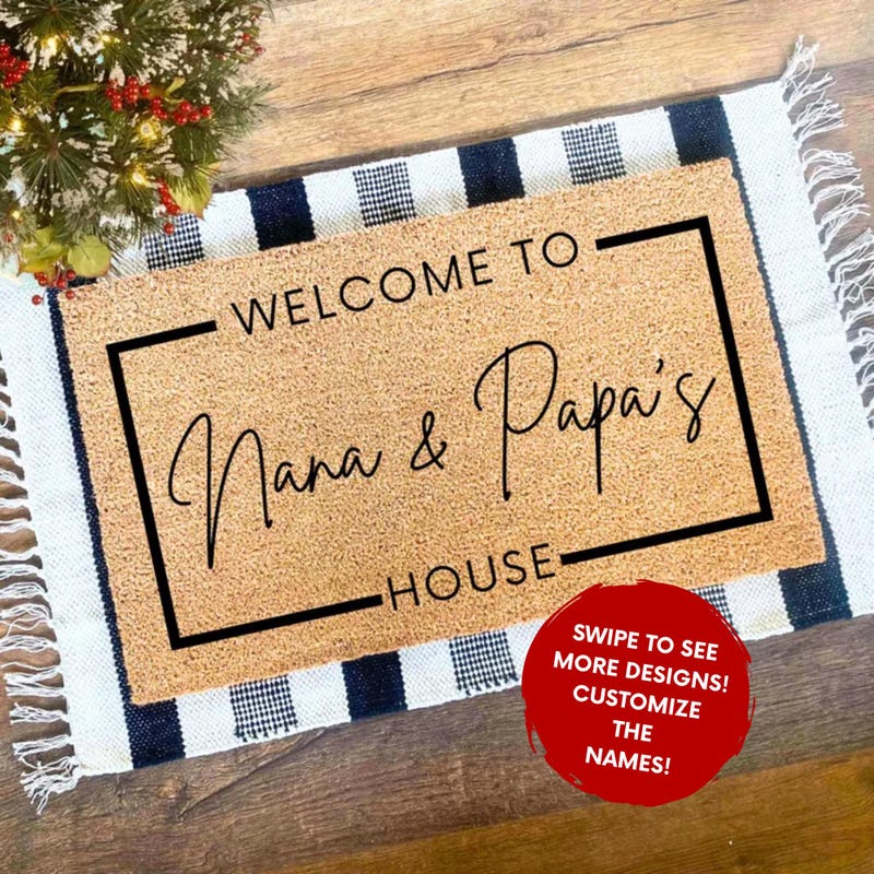 Custom Personalized Welcome Mats - Etsy