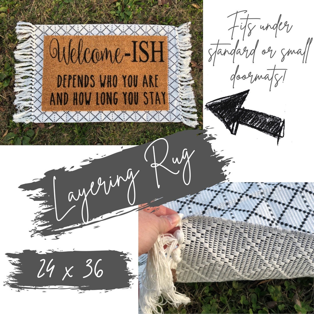 Boho Layering Rug, Layering Rug for Doormat, Outdoor Indoor Rug, Rug ...