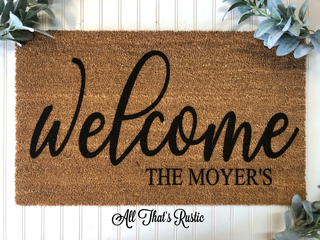 Custom Welcome Mat, Personalized Gifts, Door Mat, Christmas Gift ...