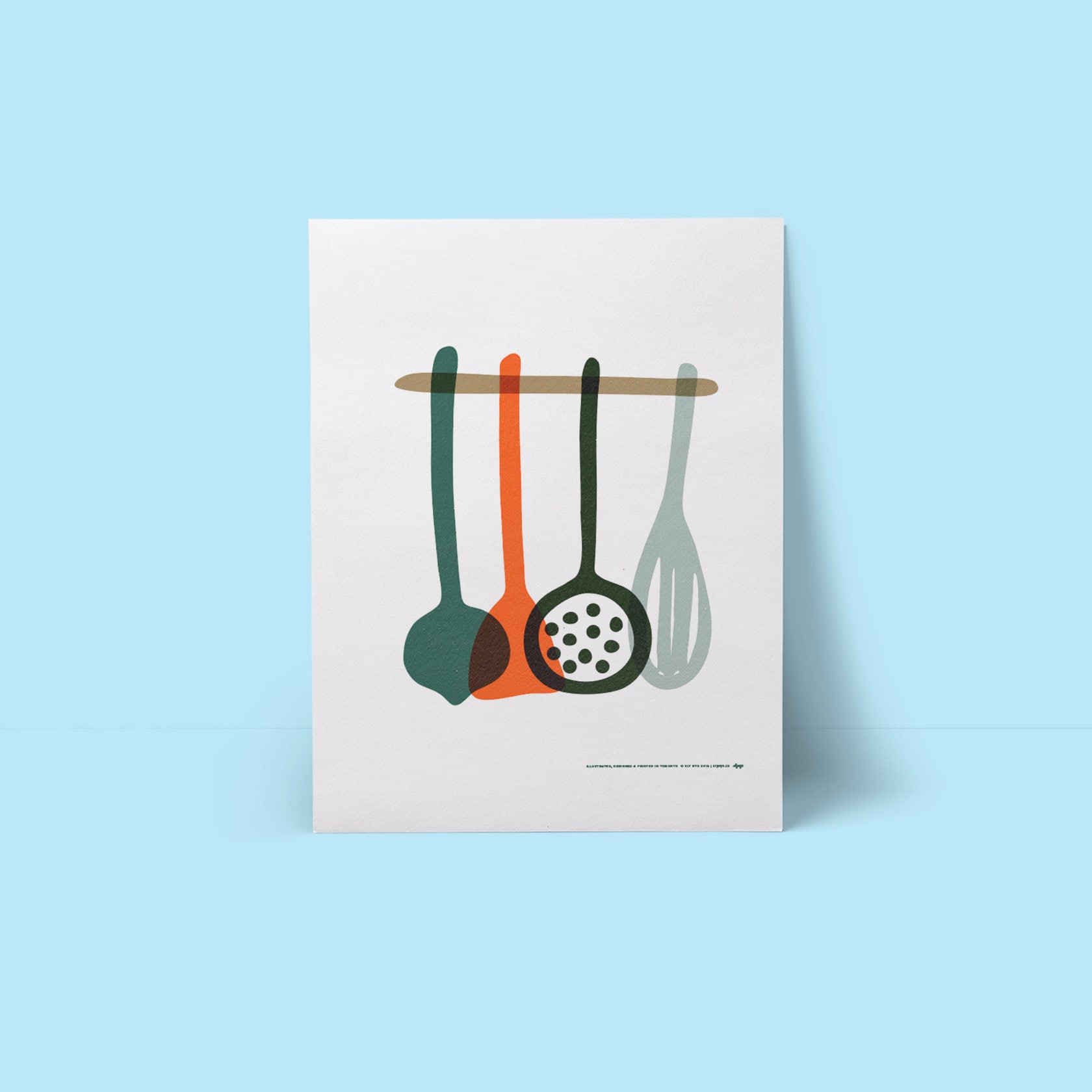 Kitchen Utensils, Retro, Vintage, Print, Kitchen Art, Wall Decoration ...