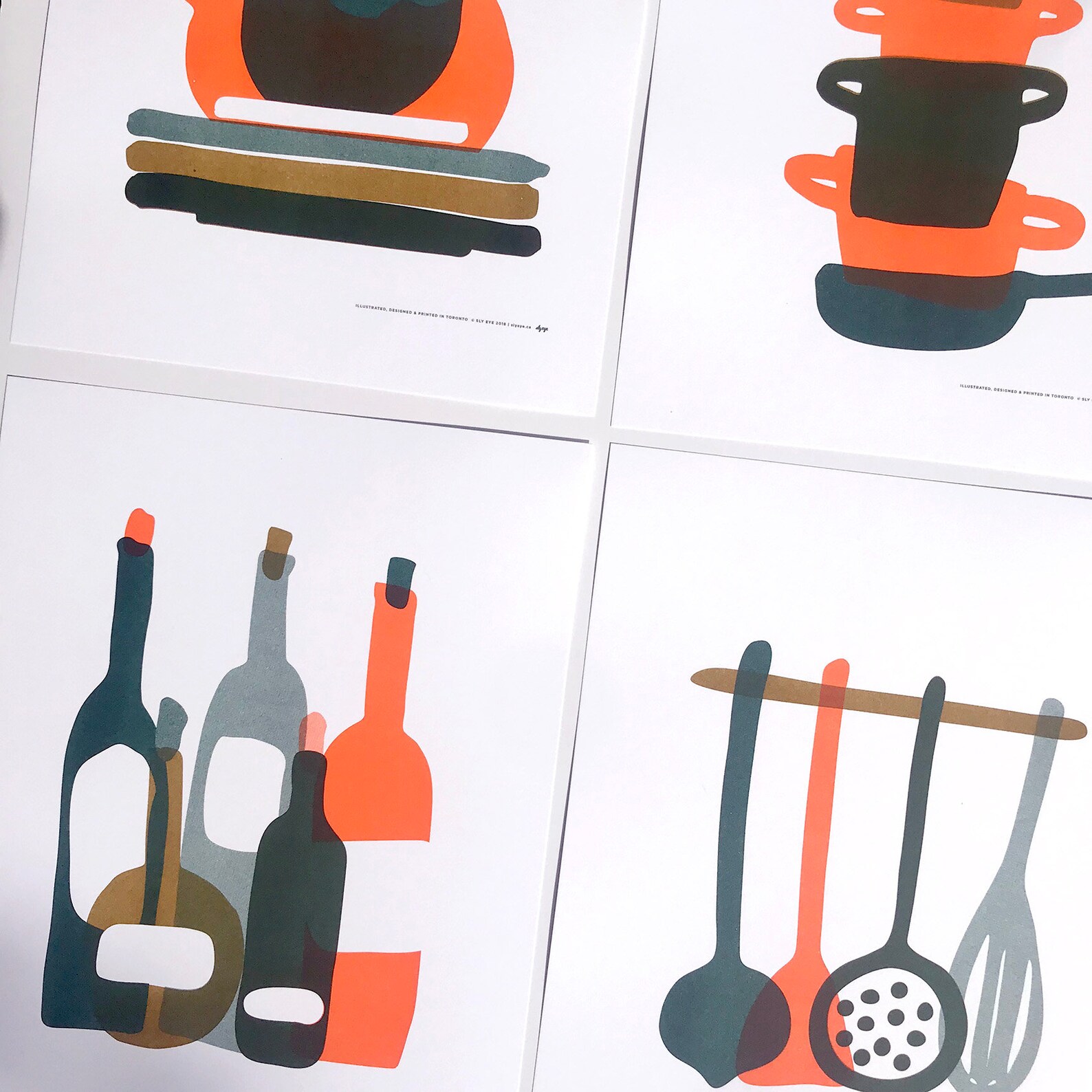 Kitchen Utensils, Retro, Vintage, Print, Kitchen Art, Wall Decoration ...