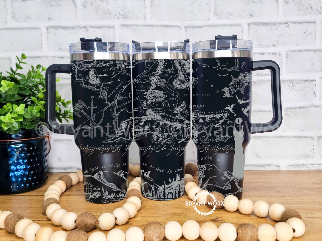 Ring Destroyer Map Tumbler Engraved 40oz Tumbler With Handle Custom ...