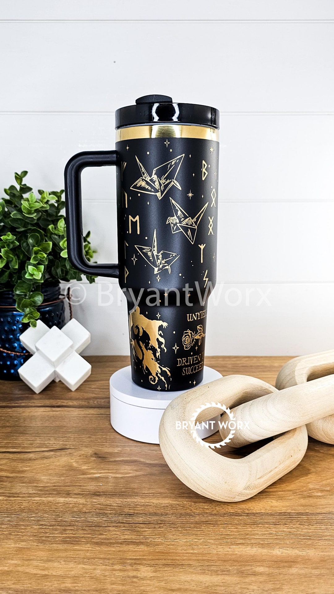 Magic Romance Full Wrap Engraved 40oz Tumbler With Handle Custom ...