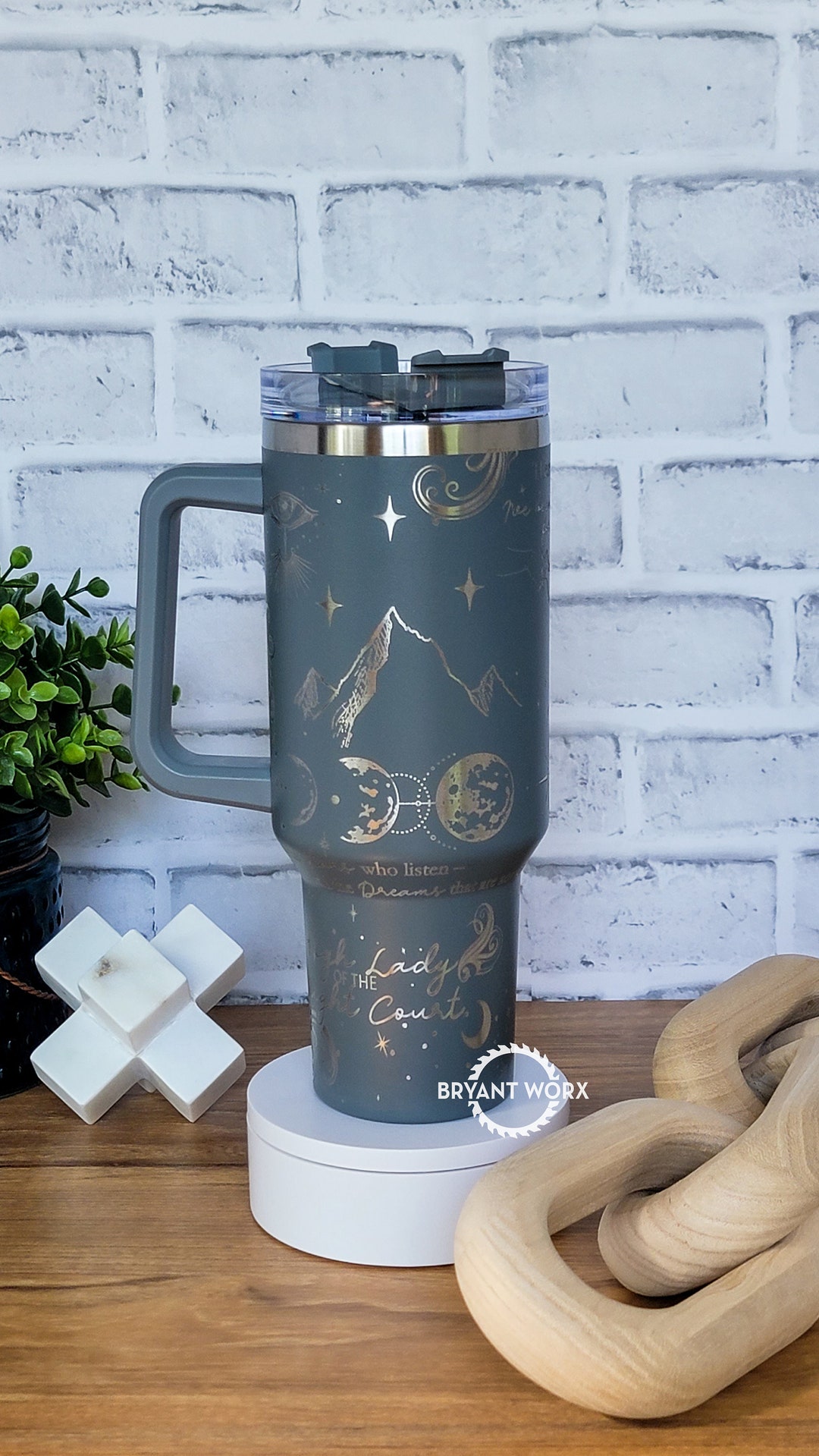 Fae Fantasy Full Wrap Engraved 40oz Tumbler With Handle Custom ...