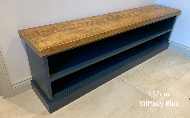 Painted Shoe Rack stiffkey Blue MEDIUM 3 Sizes rustic Solid | Etsy UK