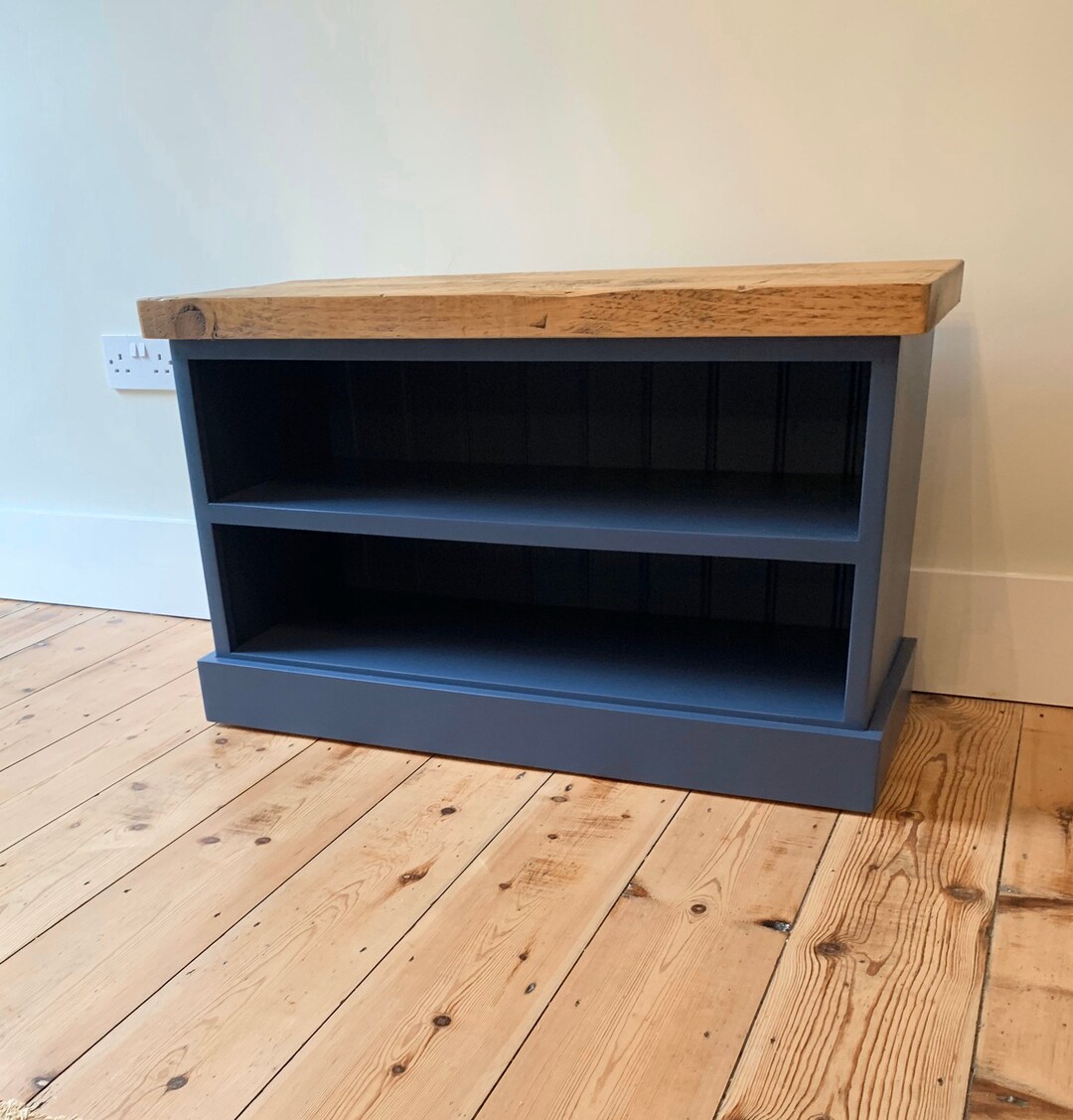Painted Shoe Rack *stiffkey Blue* SMALL *rustic Solid Wood Hallway ...