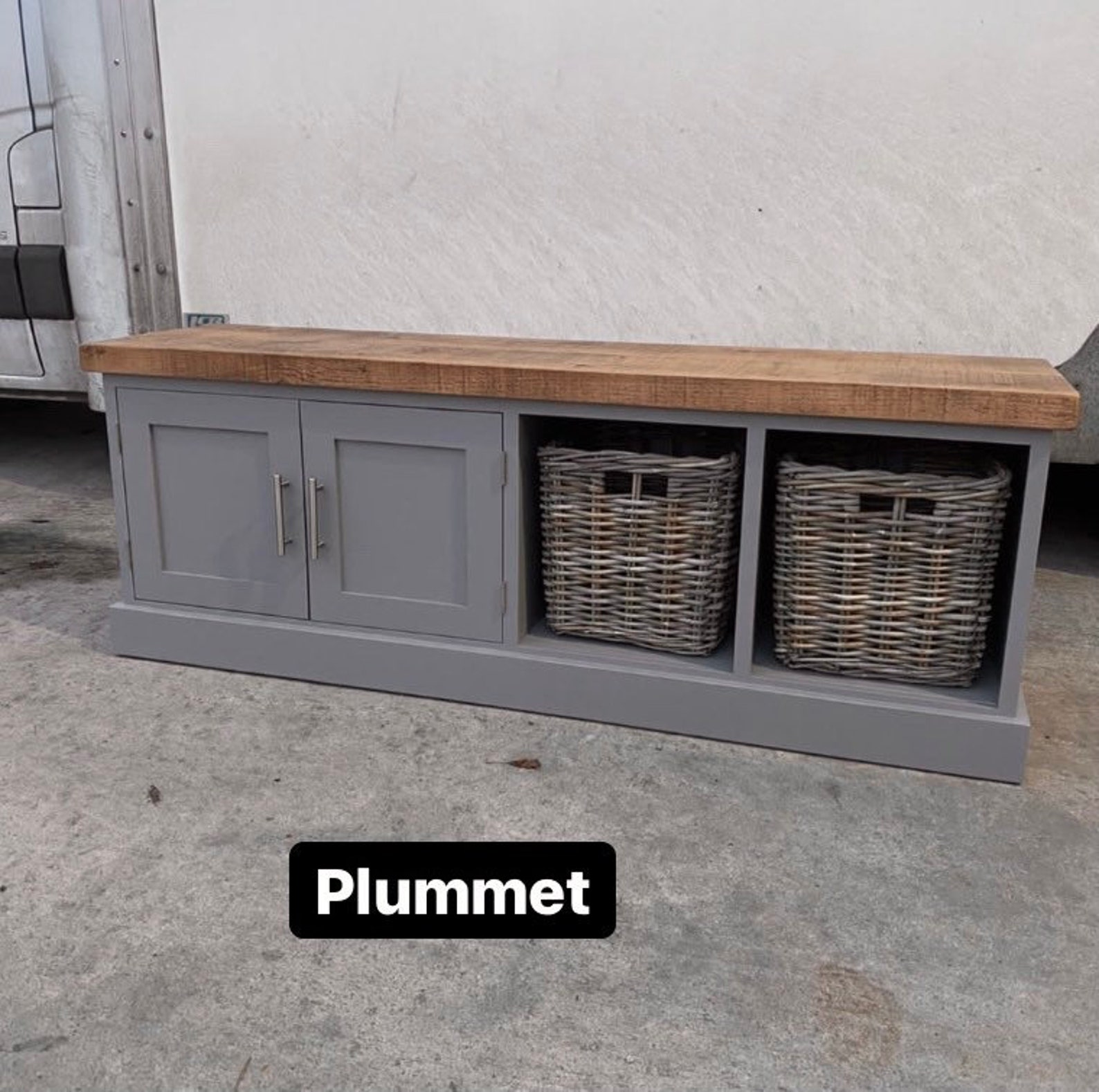 Farrow & Ball Painted Shoe Bench Cupboard 152cm With 2 X | Etsy UK