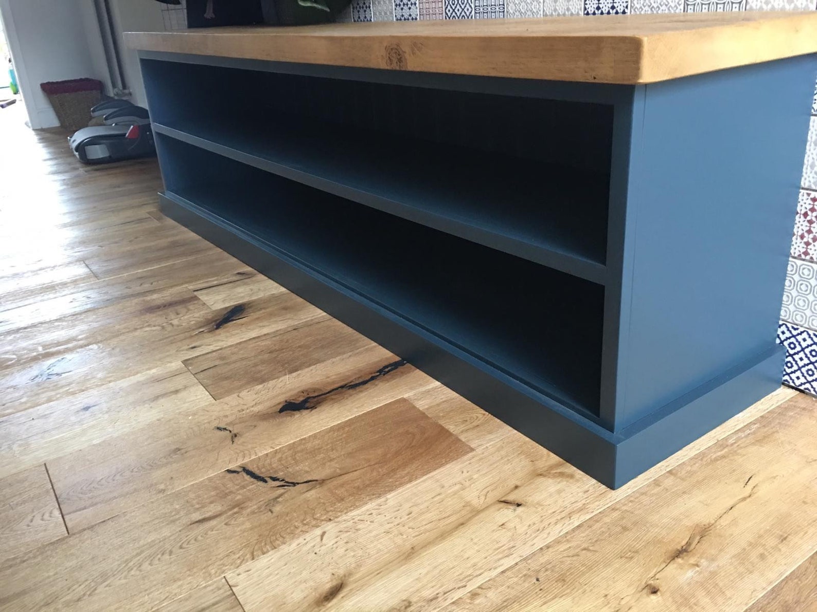 Painted Shoe Rack stiffkey Blue MEDIUM 3 Sizes rustic Solid | Etsy UK