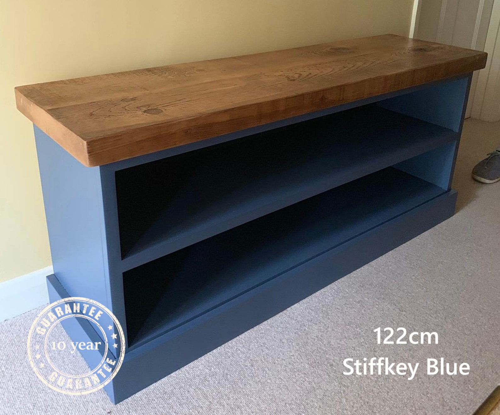 Painted Shoe Rack stiffkey Blue MEDIUM 3 Sizes rustic Solid - Etsy UK