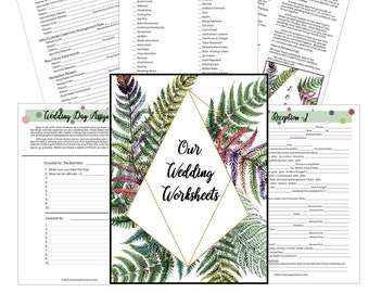 Wedding Vision Worksheets / Checklists Printable Download Pdf - Etsy