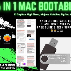 Mac OS X 6 in 1 Bootable USB Flash Drive El Capitan, High Sierra ...
