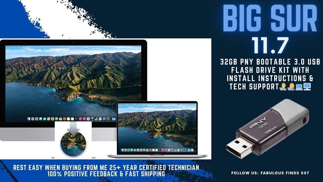 Mac OS X Big Sur Bootable USB Flash Drive Kit 3.0 Install - Etsy